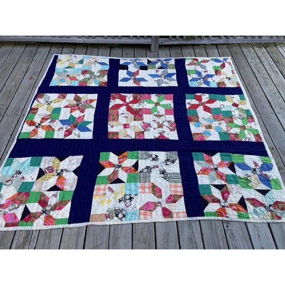 unknown | Accents | 83 X 79 Vintage Antique Hand Made Patchwork Quilt ...
